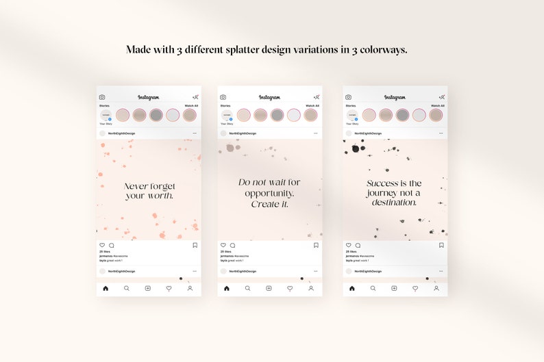 Ink Splatter Instagram Quotes - Etsy