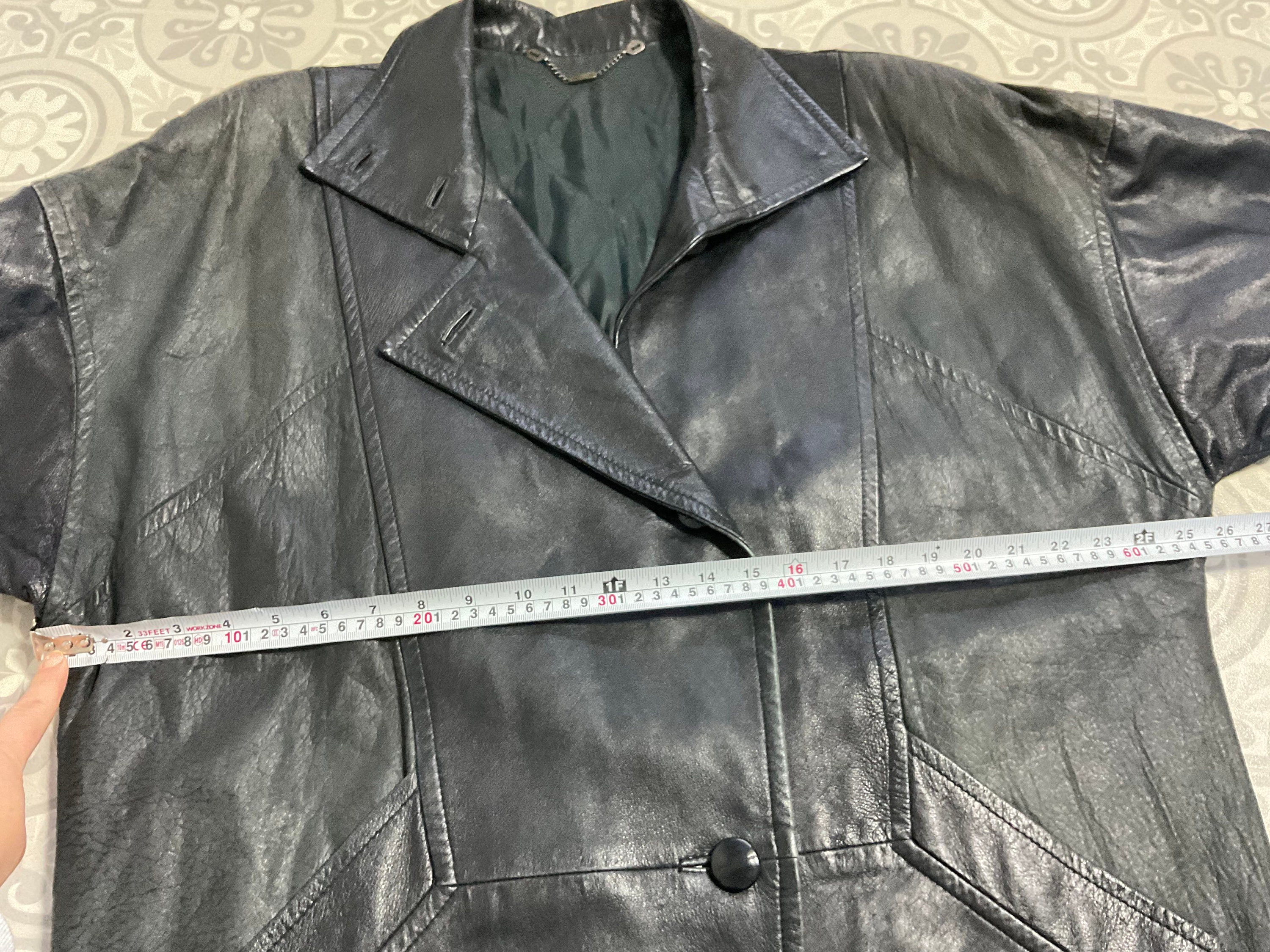 VTG 80s Norma Modell Black Real Leather Longline Button up - Etsy