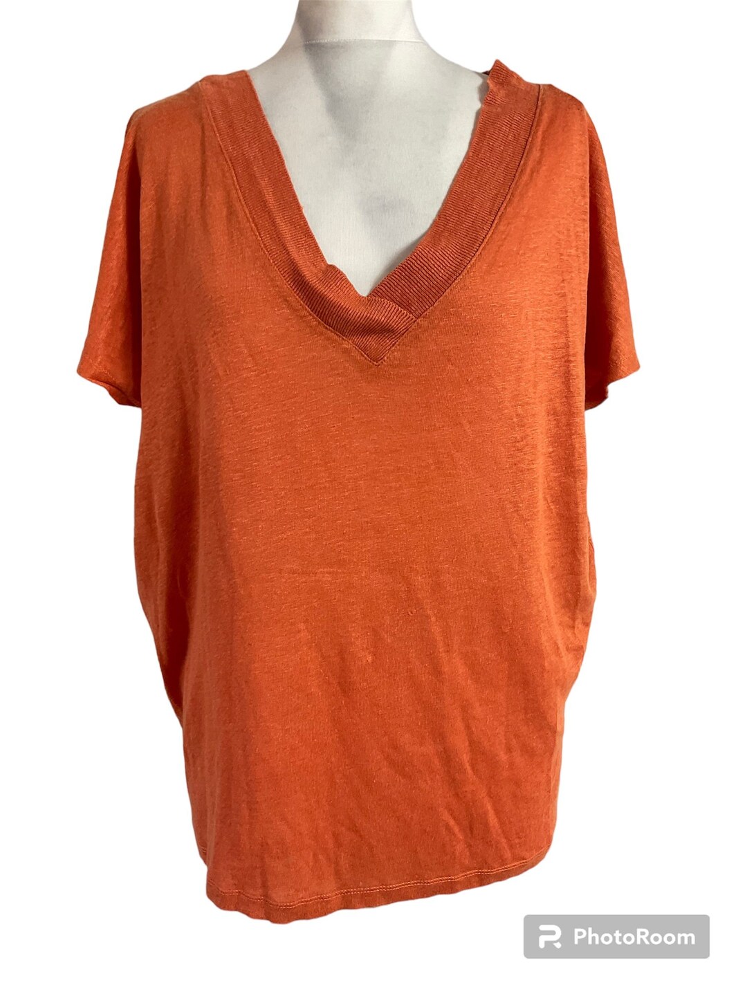 Zara W&B Collection Rustic Copper Brown Linen Fine Knit Boxy - Etsy