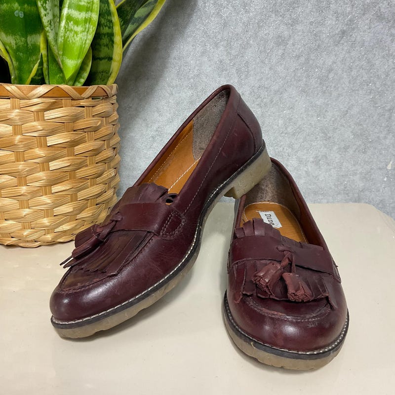Burgundy Loafers Womens - Etsy UK