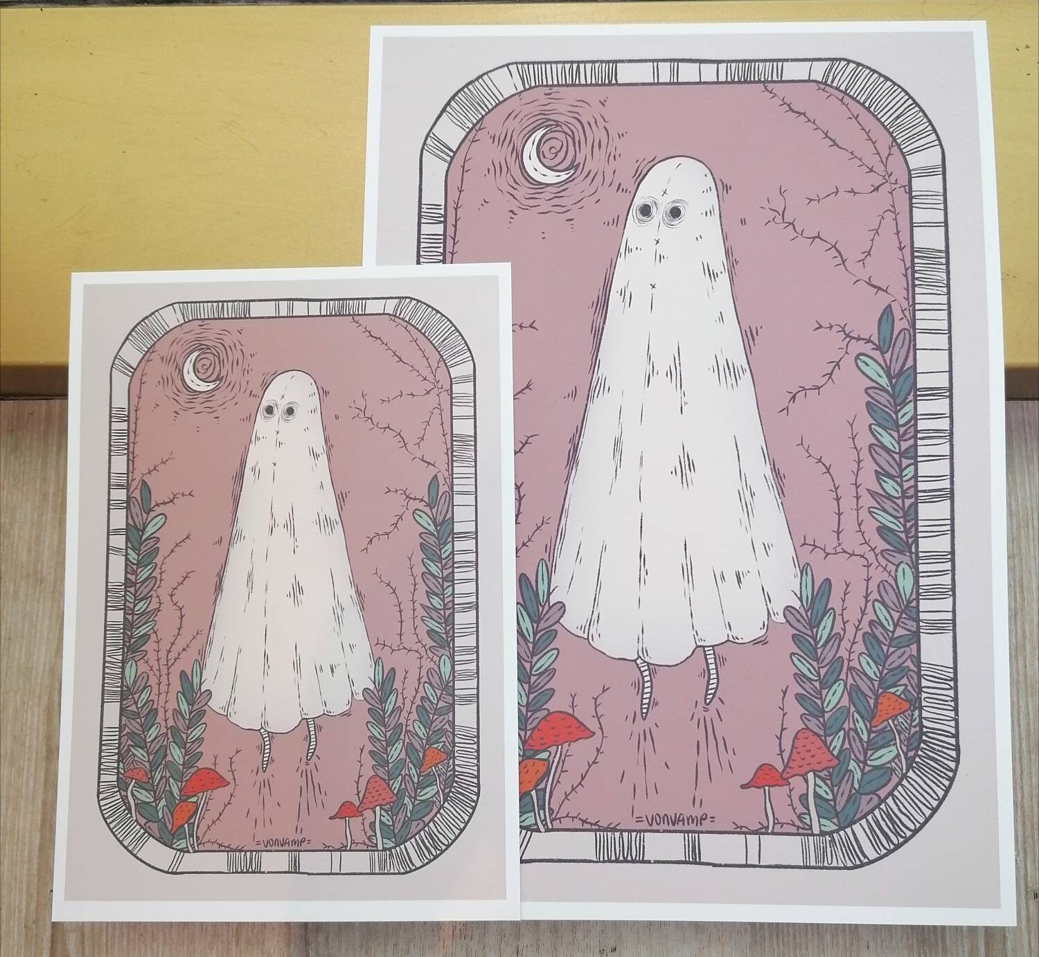 Floating Ghost Art Print | Etsy