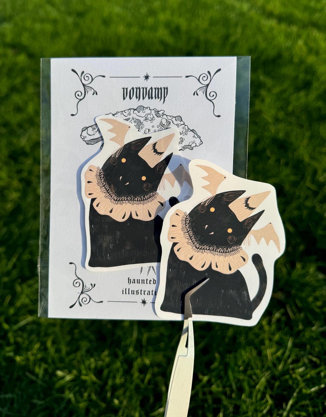 Vamp Cat Sticker - Etsy