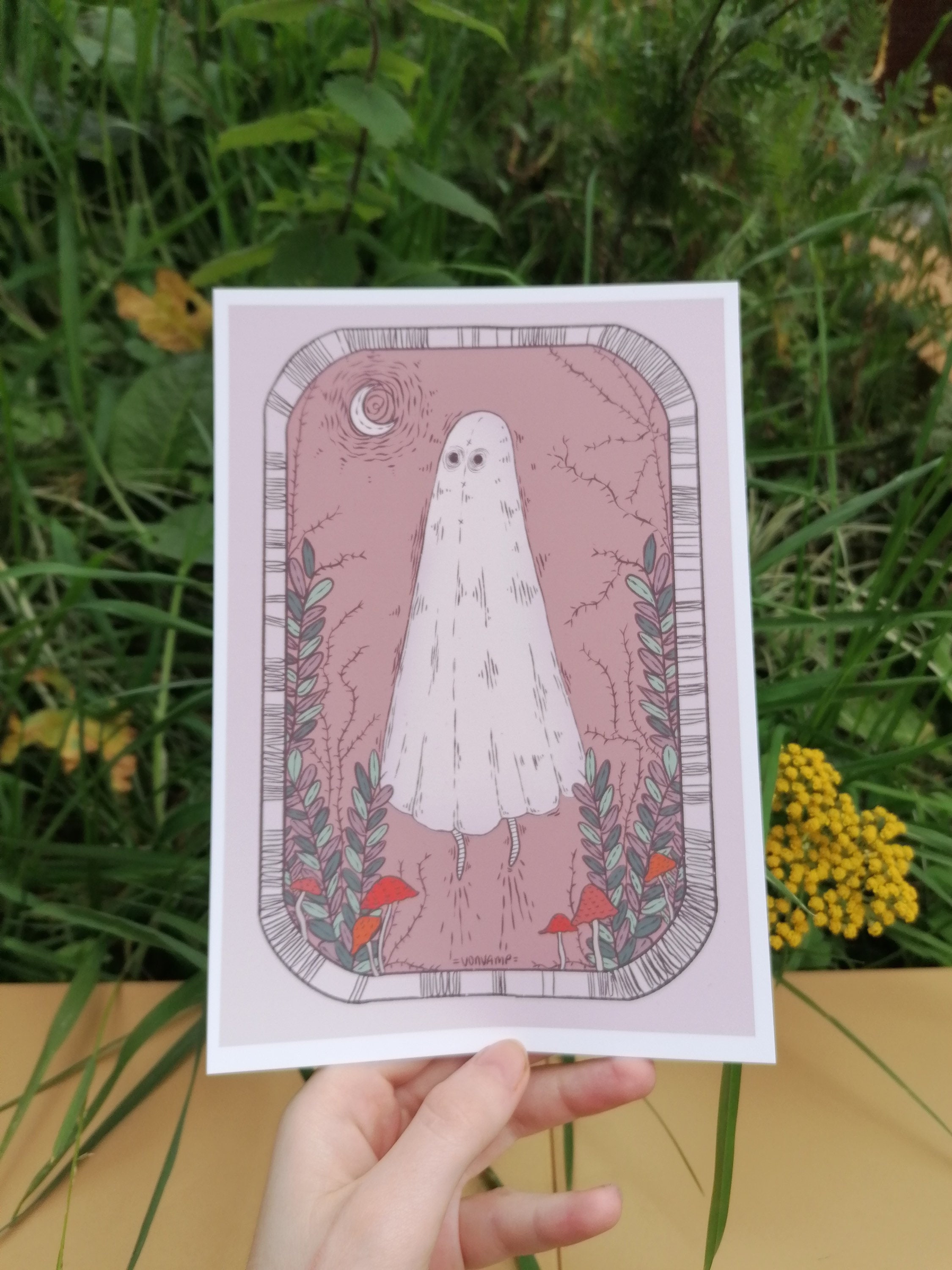 Floating Ghost Art Print | Etsy