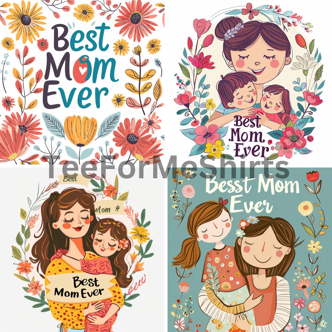 Best Mom Ever Mother's Day Png Clipart, Mom PNG Design, Mother's Day ...