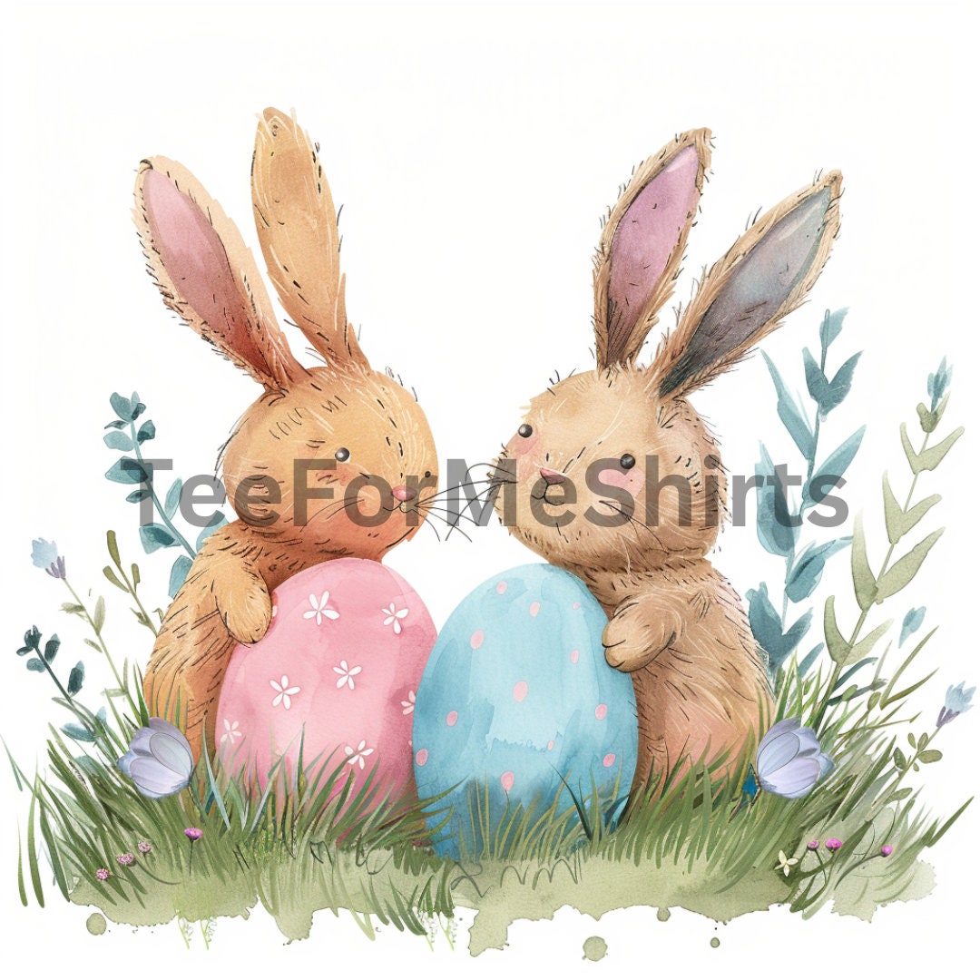 4 Easter Bunny Bundle Bunny Clipart Easter Bunnies PNG Easter Clipart ...