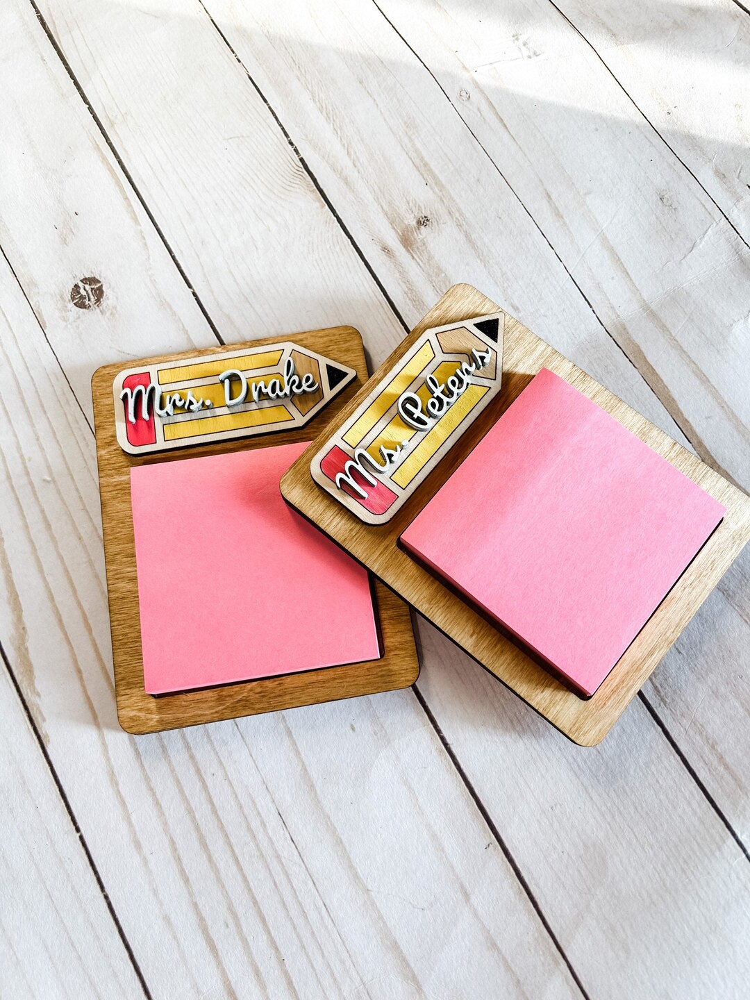 Custom Post It Note Holder. Teacher Gift, Christmas Gift, Personalized ...