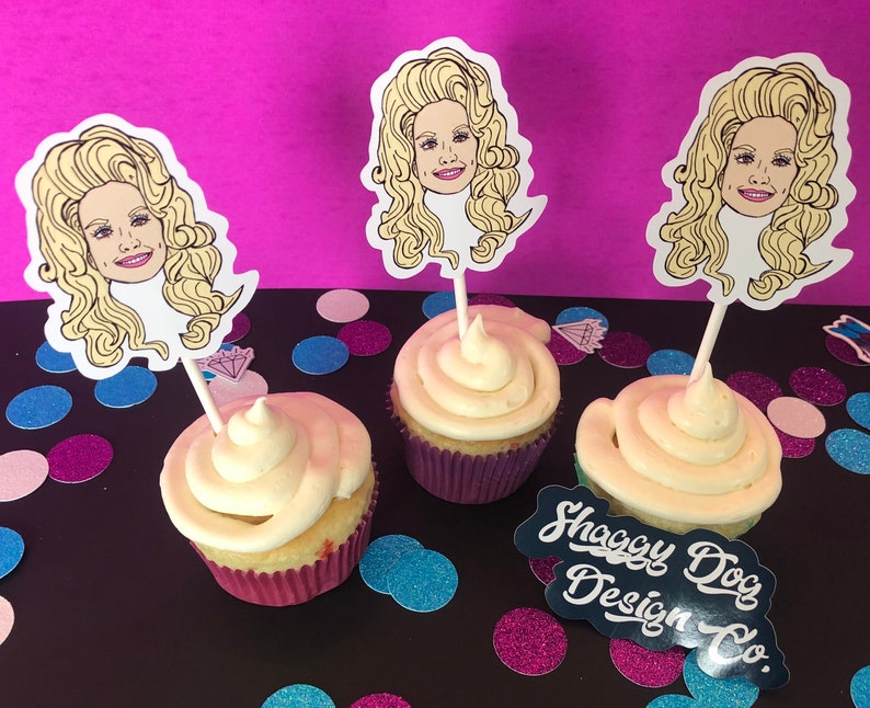 Dolly Parton Inspired Cupcake Toppers | Etsy