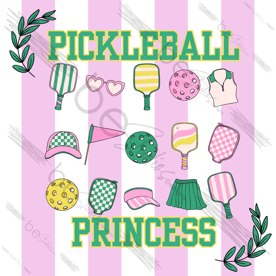 Pickleball Princess Pink Digital Design, Pickleball PNG, Trending, T ...