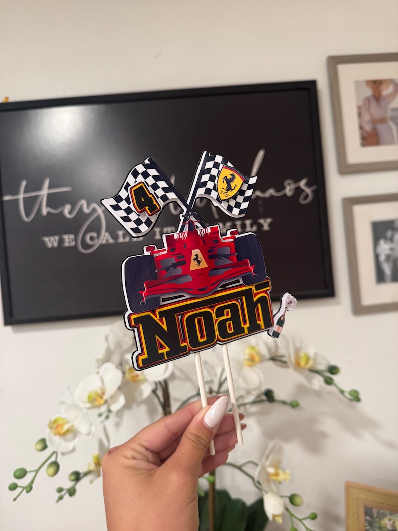 Formula One Insipred Cake Topper// Ferrari - Etsy