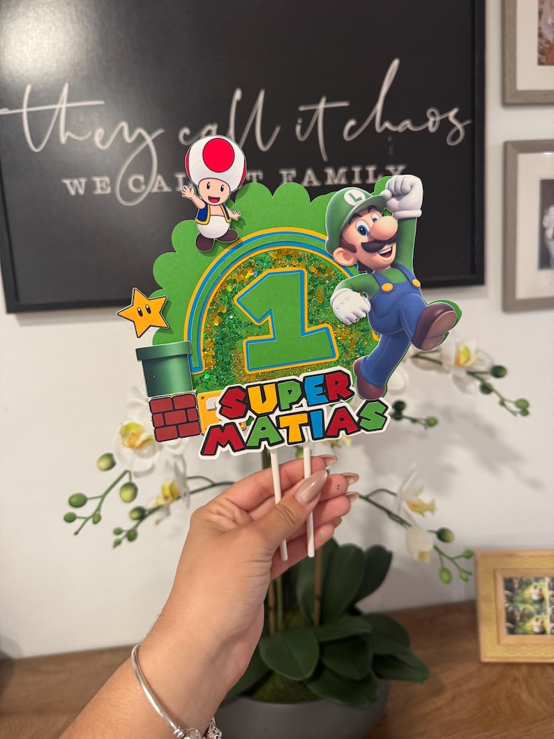 Super Luigi Cake Topper - Etsy