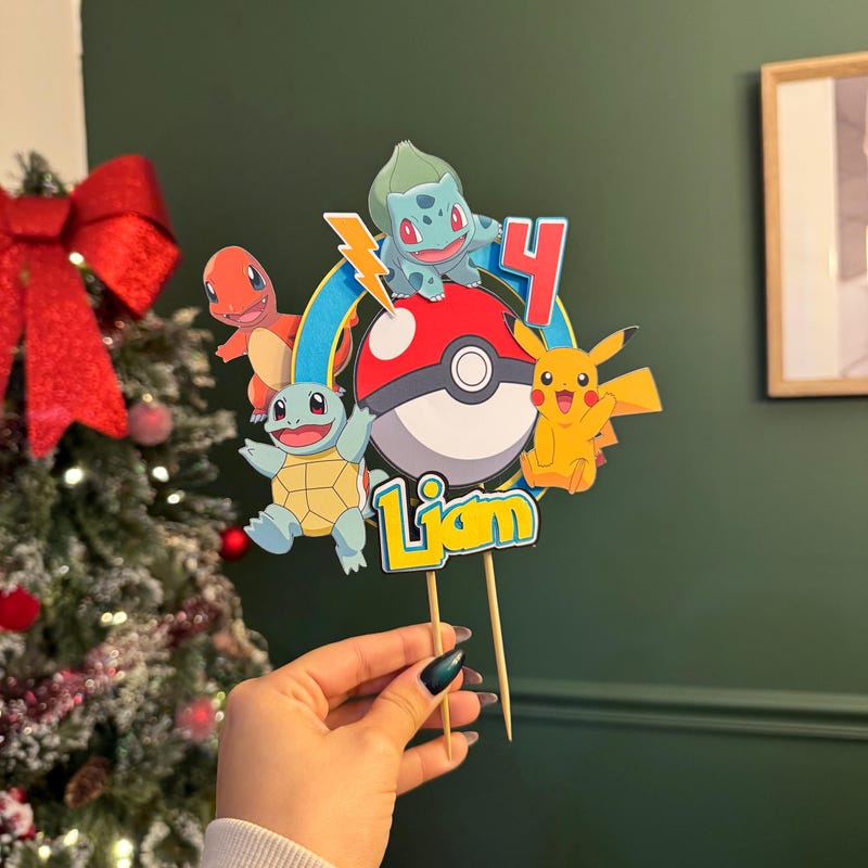 Pokemon cake topper - Etsy