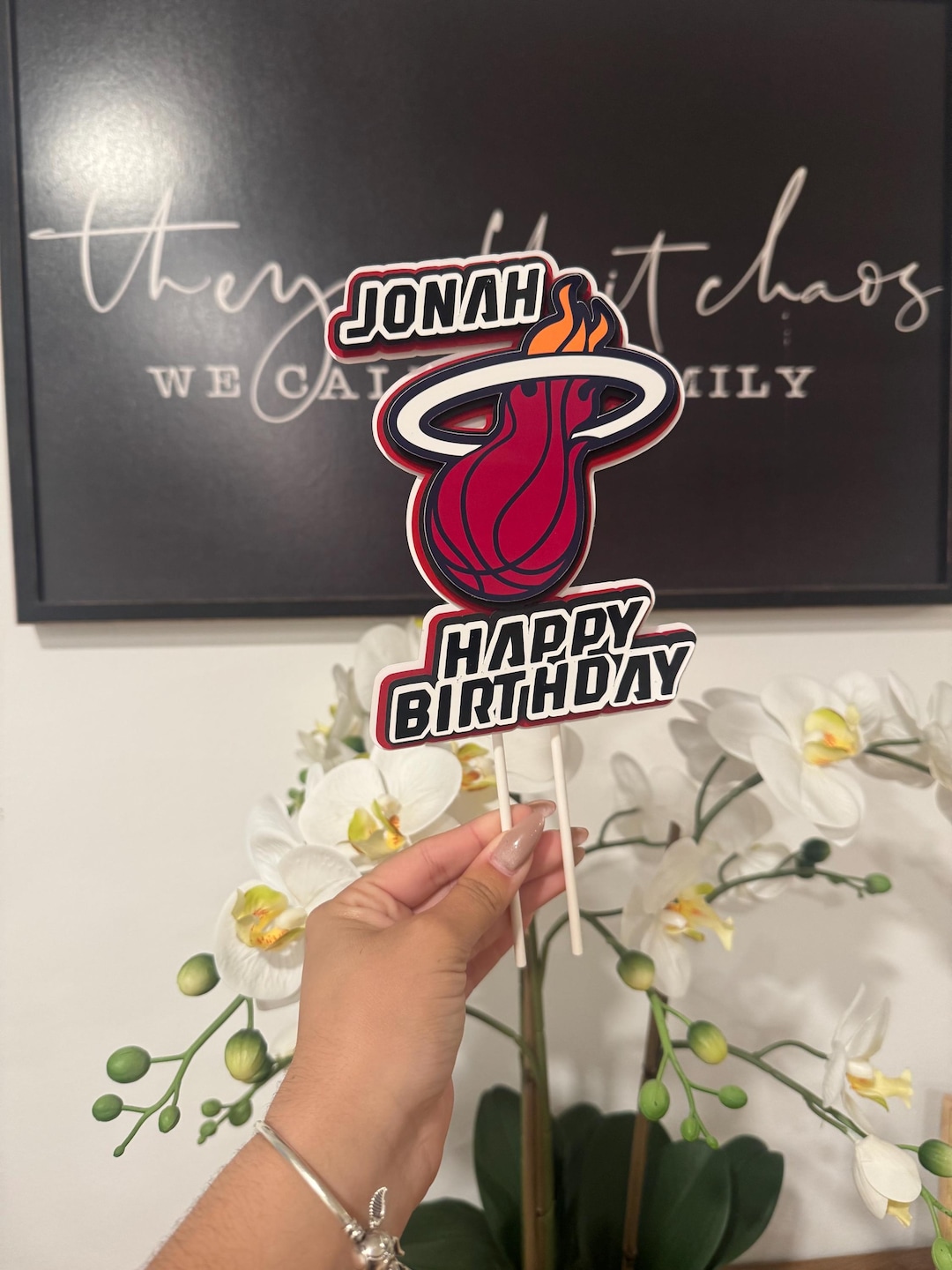 Miami Heat Basketball Cake Topper - Etsy