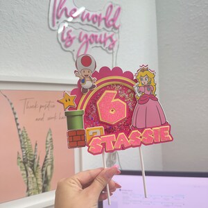 Princess Peach Cake Topper - Etsy