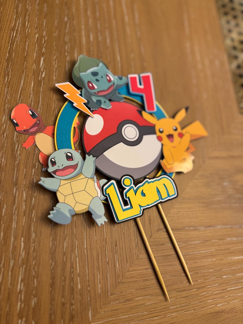 Pokémon Cake Topper - Etsy