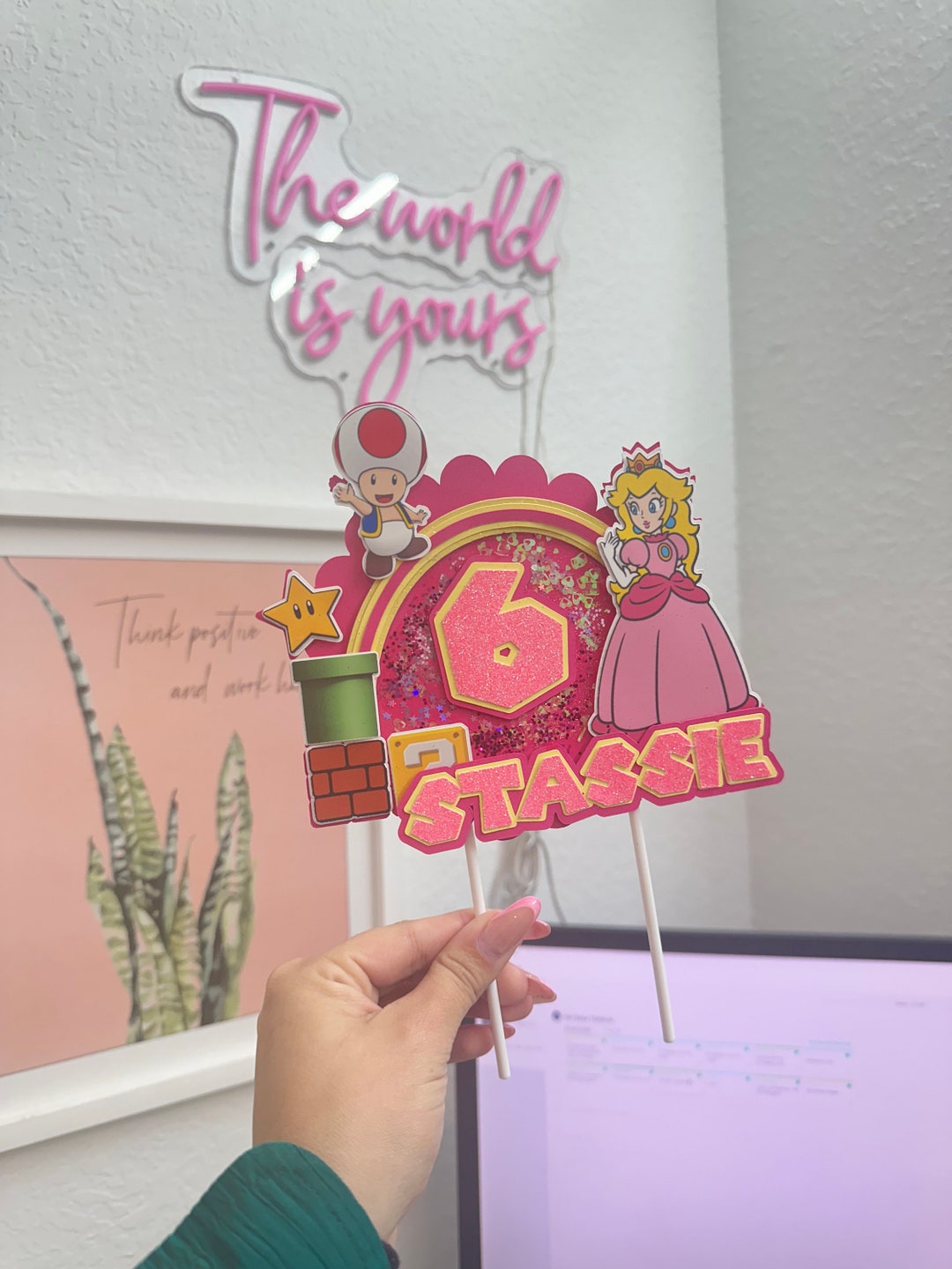 Princess Peach Cake Topper - Etsy