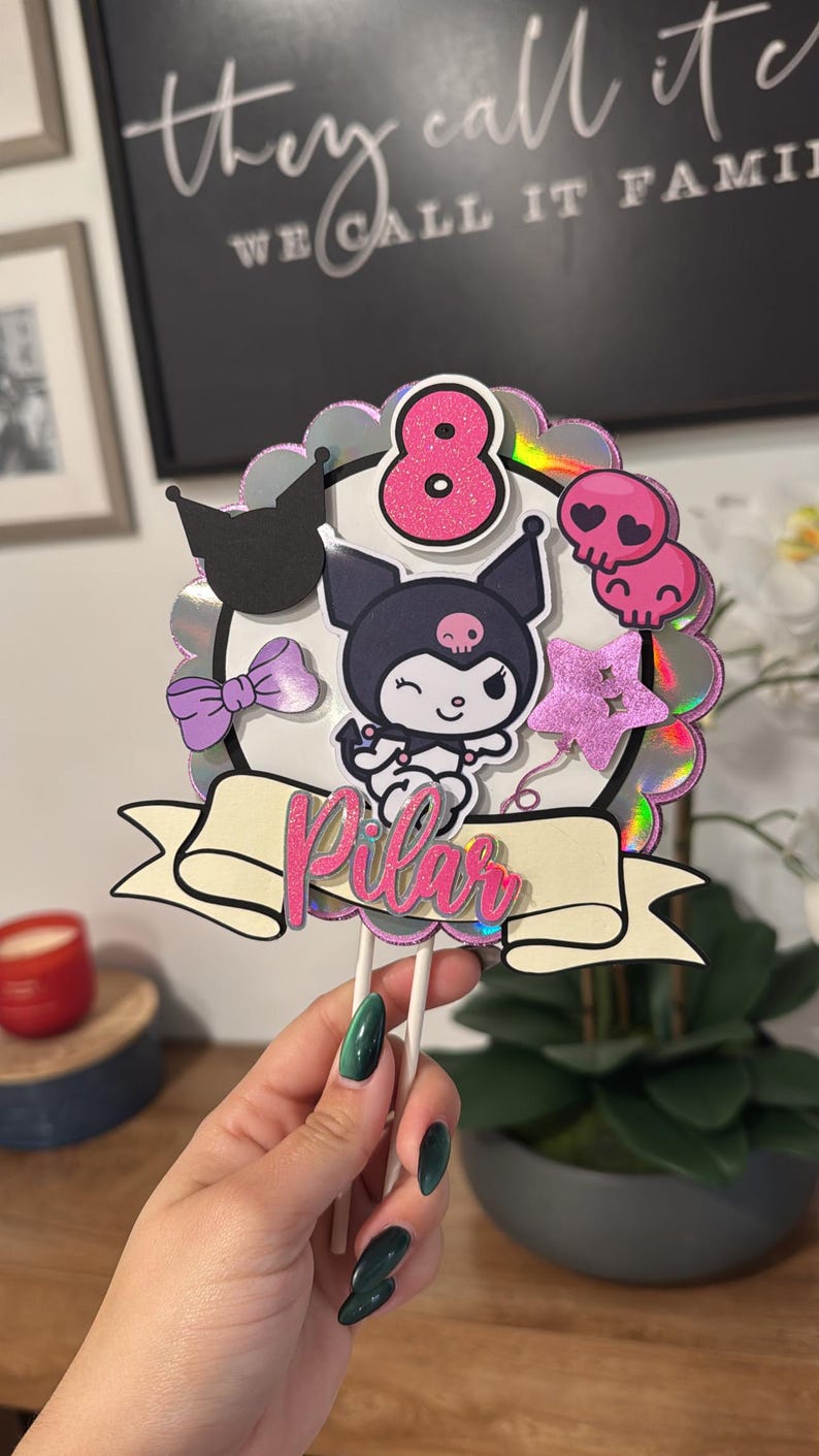 Kuromi Hello Kitty Cake Topper - Etsy