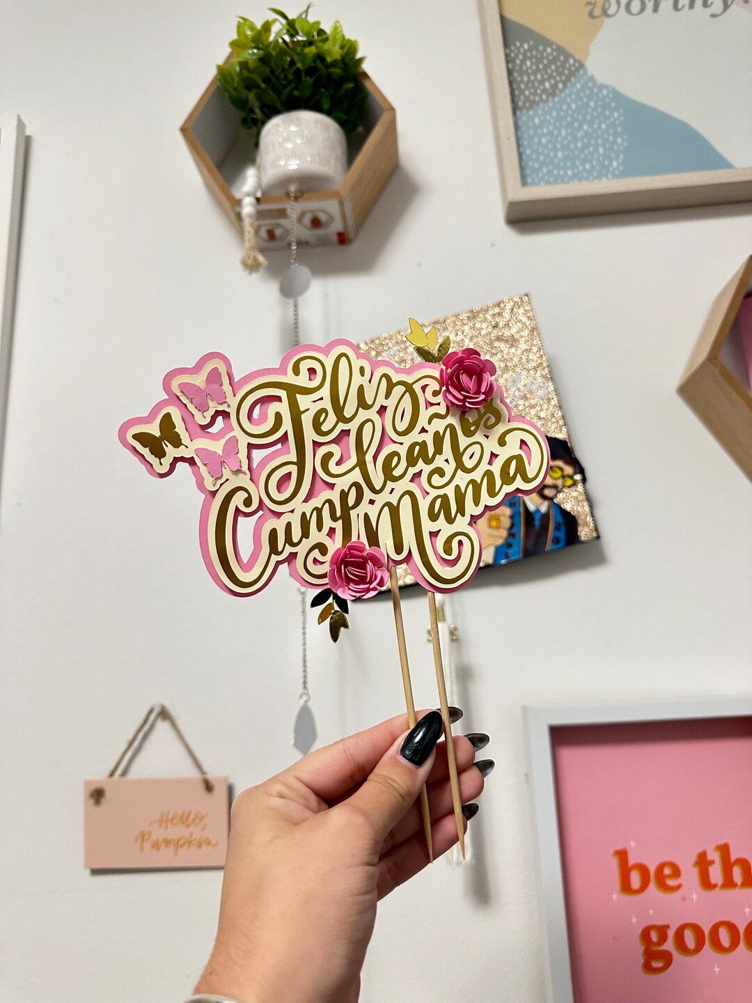 Feliz Cumpleaños Mamá Cake Topper - Etsy
