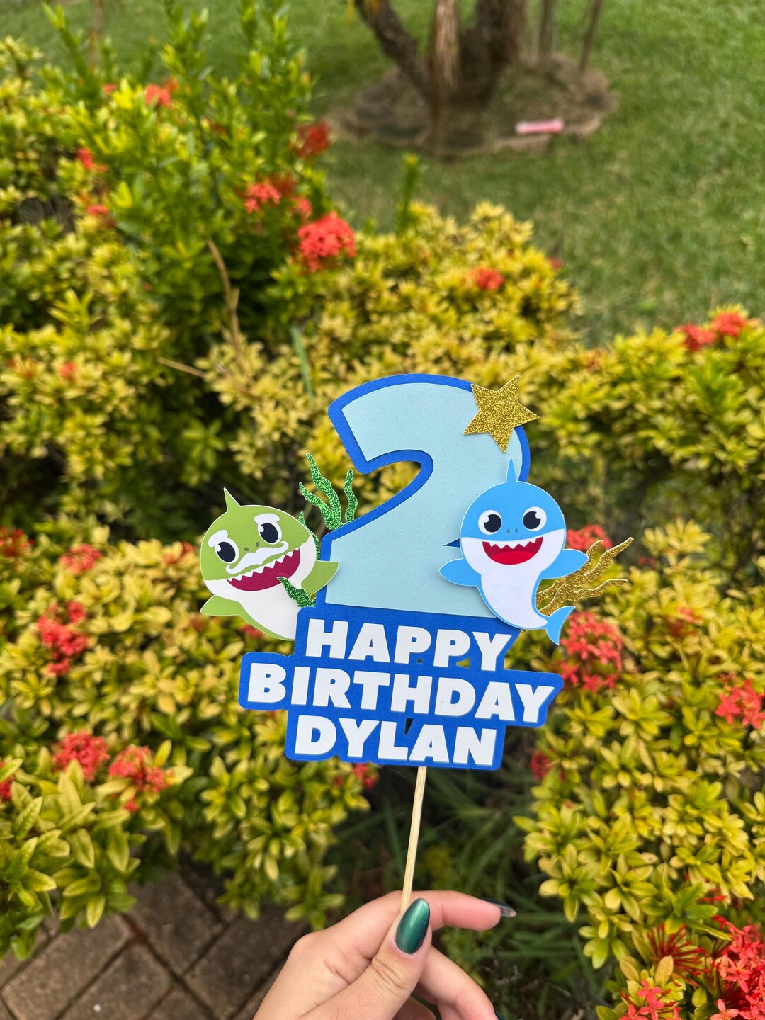 Baby Shark Themed Cake Topper - Etsy
