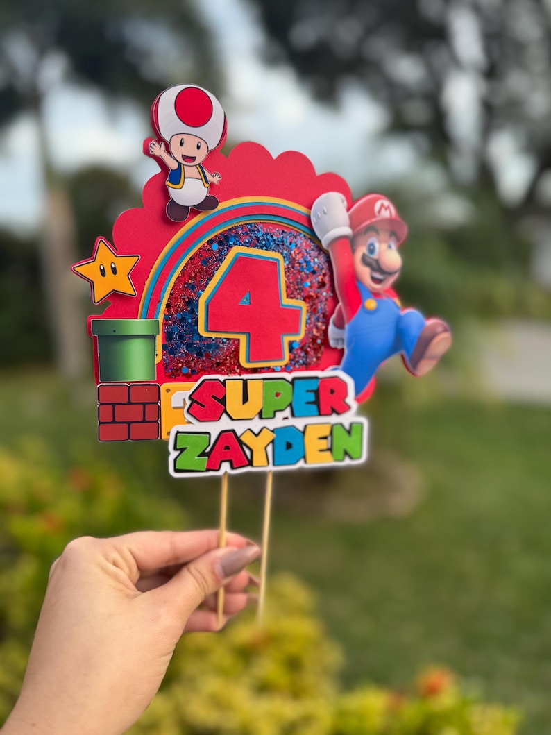 Super Mario Cake Topper - Etsy