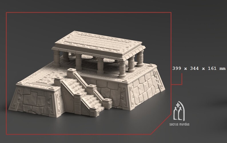 Platform Pillars - Qorillaqta Lizardmen Aztec Mayan Temple World - 3d ...