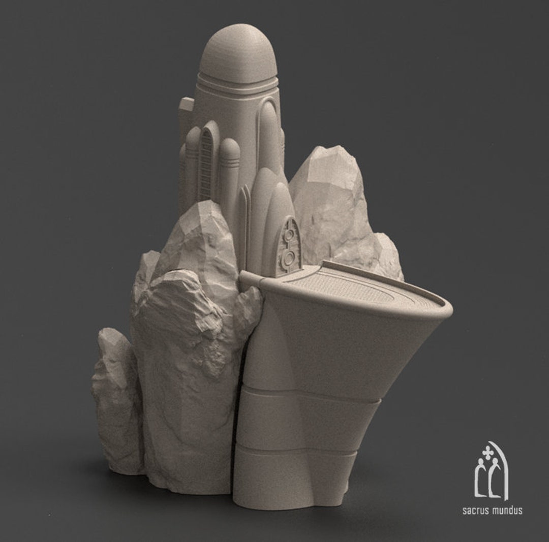 Cliff Building Pulpit Dark Elven Space - 3d Printed Scenery for ...