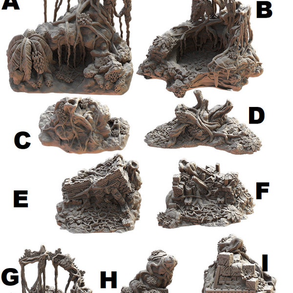 3d Printed Jungle Ruins - Etsy