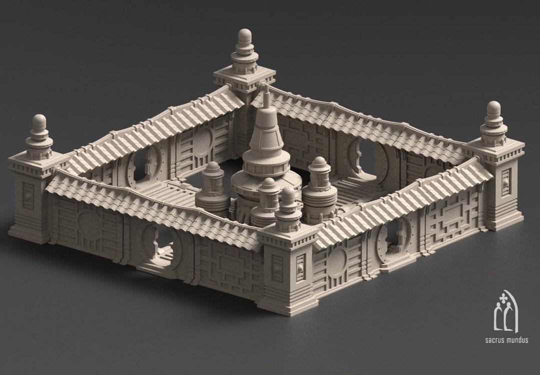 Data Temple Lontan Chinese Japanese Future Building - 3d Printed ...