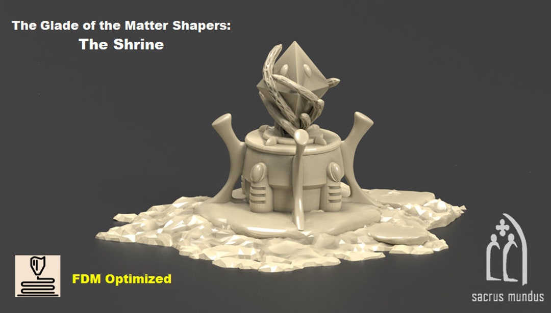 The Shrine Monument Future Elven Space Worlds - 3d Printed Scenery for ...