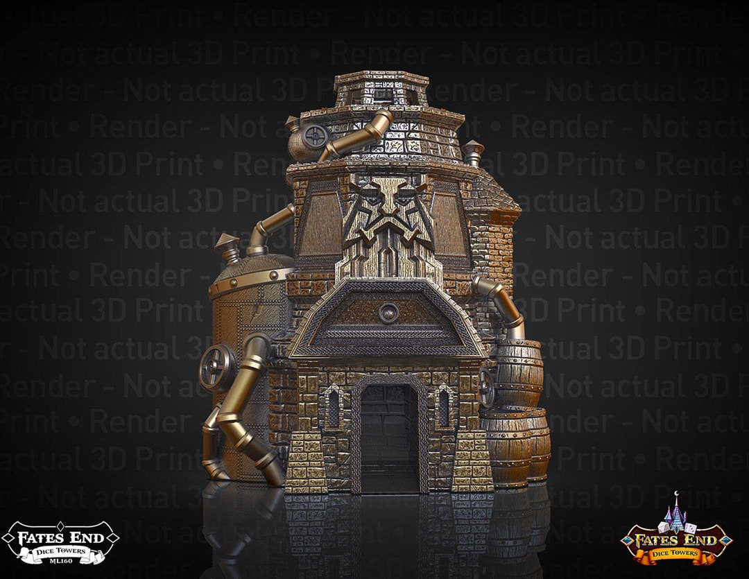 Dwarf Brewery Dice Tower - 3d Printed Dice Tower - 3d Printed Scenery ...