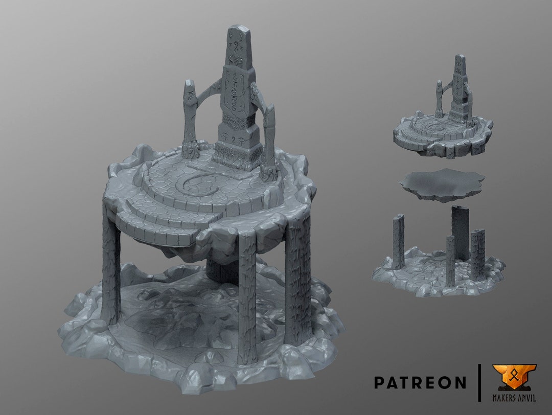 Floating Elven Ruins Shrine Luminor High Elves - 3d Printed Scenery for ...