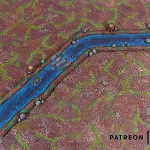 River Set 6 Pieces Modular - 3d Printed Scenery for Wargames Wargaming ...