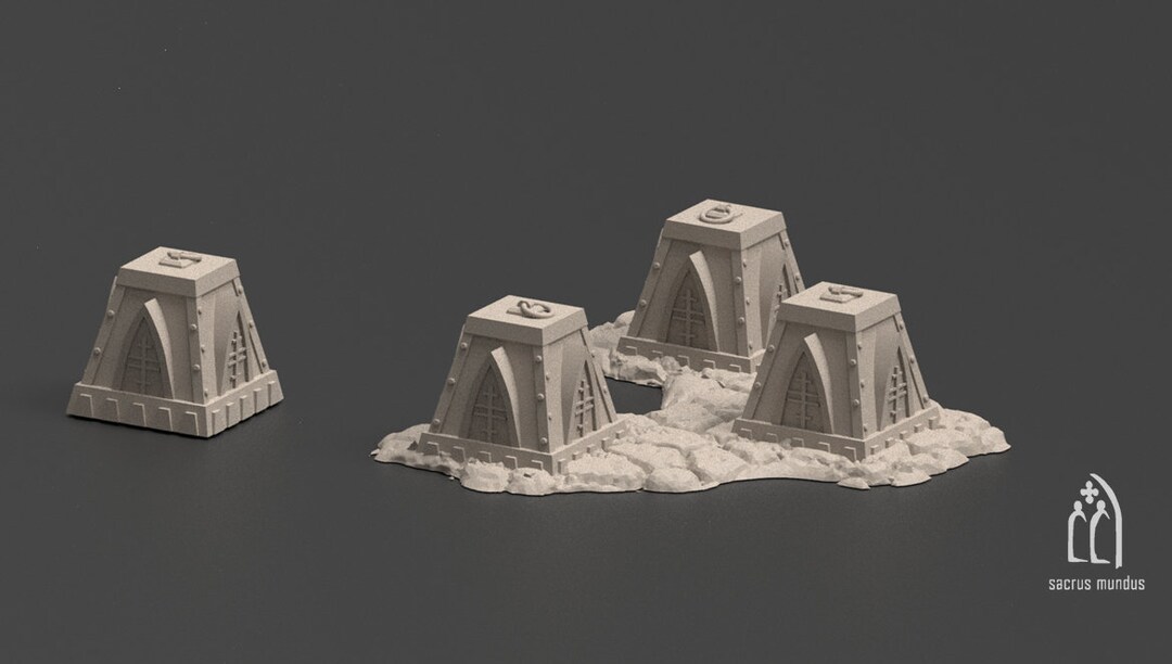 Tank Trap - War Zone Ruins Theodorian Imperial - 3d Printed Scenery for ...