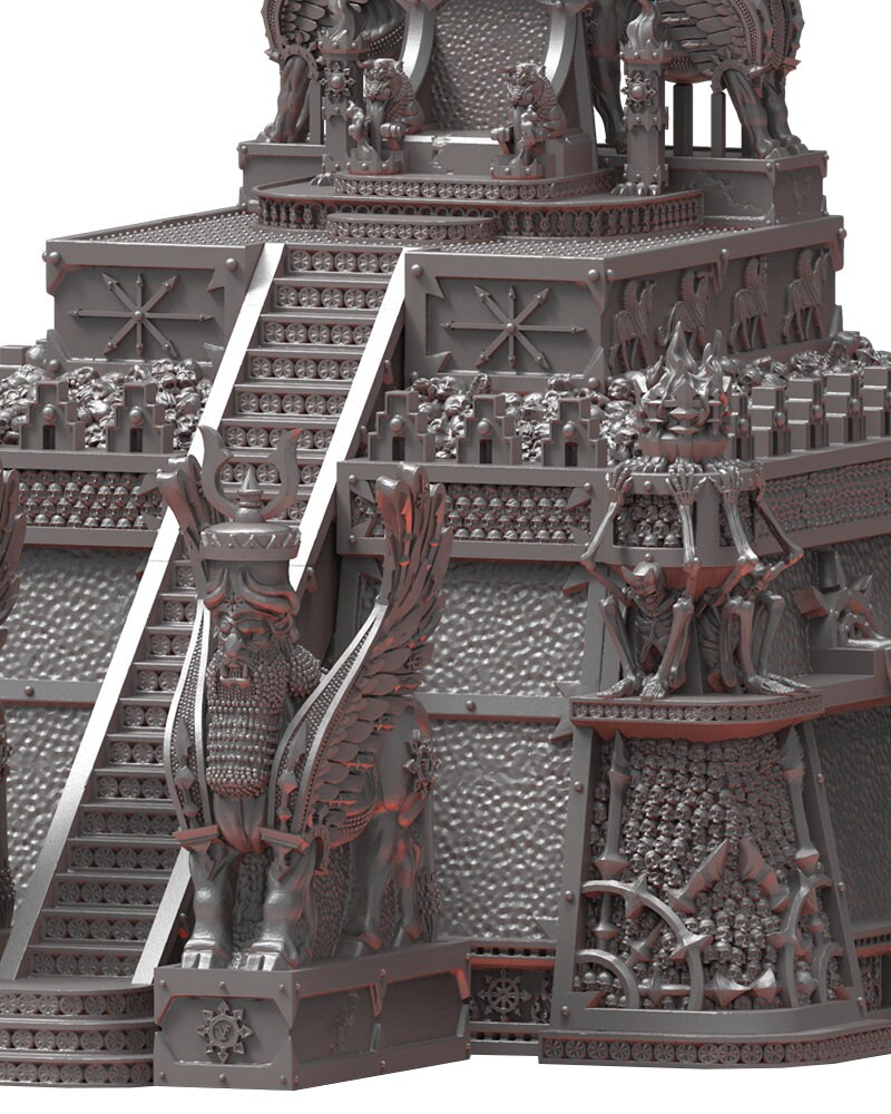 Dwarven King Throne Magmhôrim Chaotic Dwarf Fire 3d Printed - Etsy