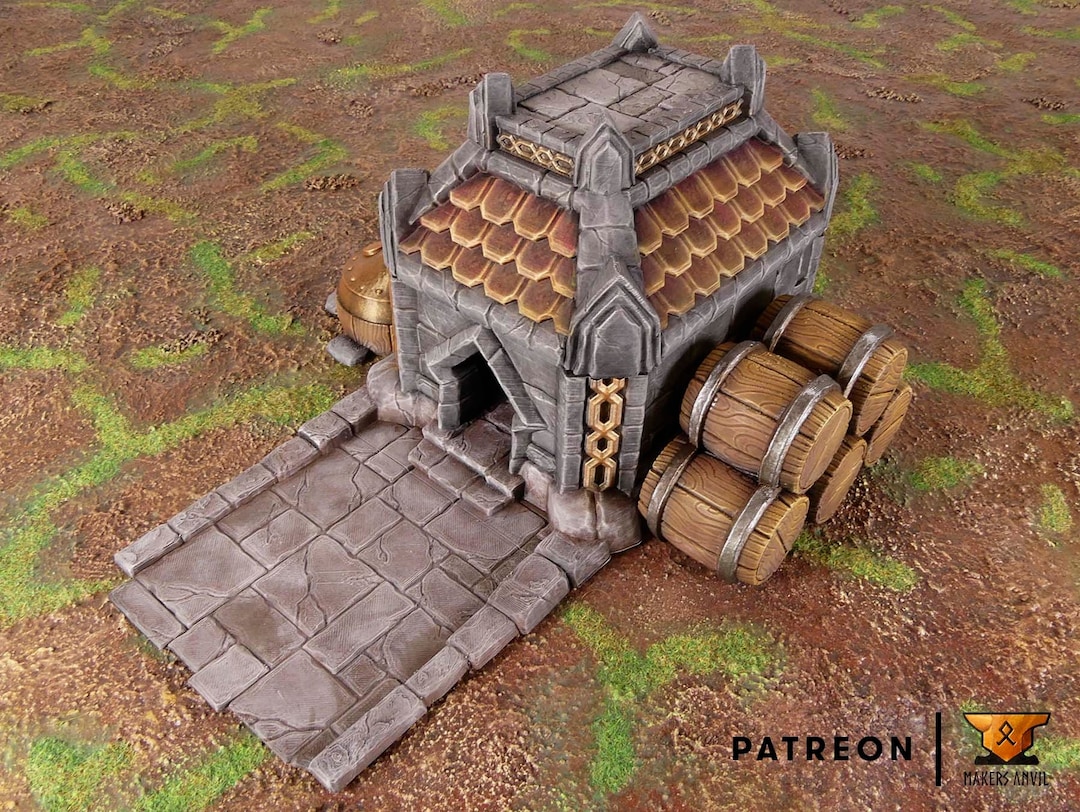 Brewery Tank Dwarf Settlement - Steampunk Neighborhood - 3d Printed ...