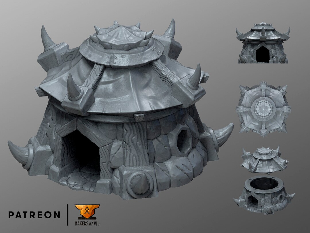 Orc Camp Cottage Orruk Home House Tent - 3d Printed Scenery for ...