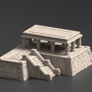 Platform Pillars - Qorillaqta Lizardmen Aztec Mayan Temple World - 3d ...