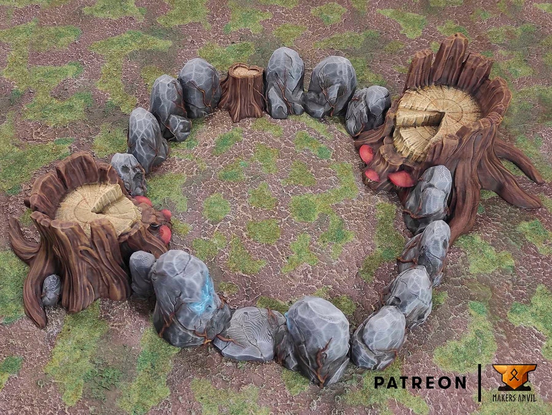 Forest Arena Walls Magical Forest - 3d Printed Scenery for Wargames ...