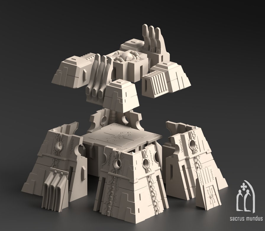 Closed Pyramid Underground B - Karnak Robot Undead World - 3d Printed ...