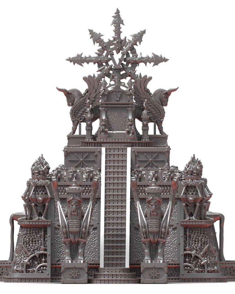 Dwarven King Throne Magmhôrim Chaotic Dwarf Fire 3d Printed - Etsy