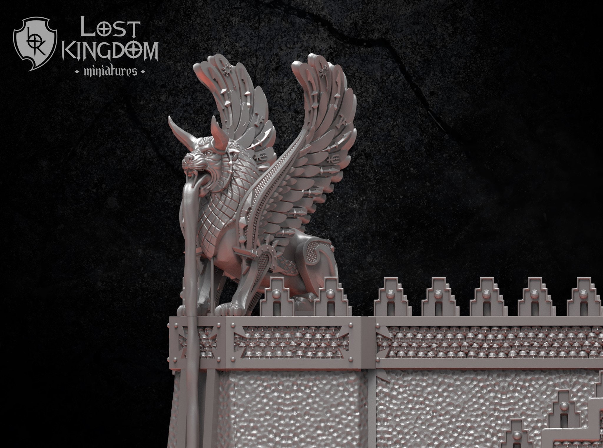 Ziggurat Walls Set Magmhôrim Chaotic Dwarf Fire - 3d Printed Scenery ...
