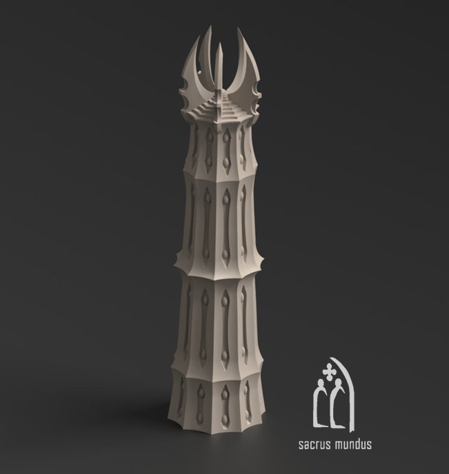 Tall Tower - Arlengrad Future Dark Space Elf Xenos Planet - 3d Printed ...