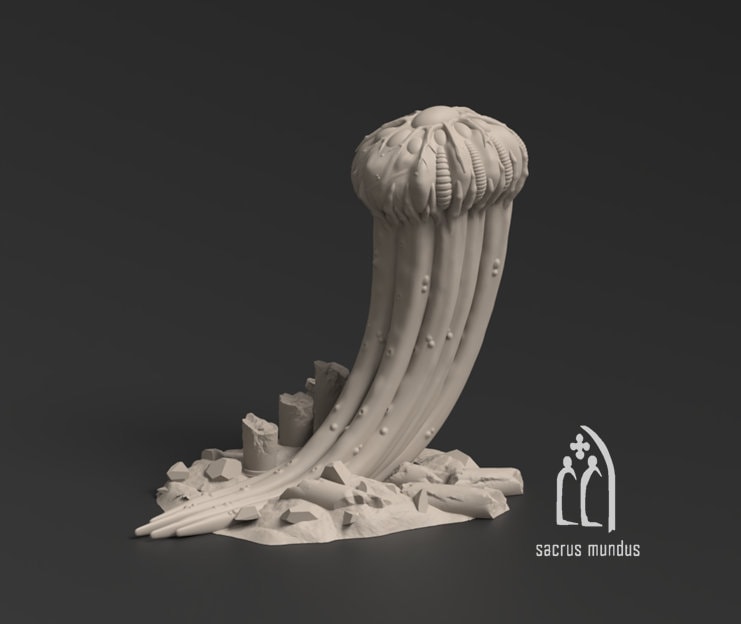 Spores Bomb Giant Mieotic - Tulipa Space Bug Xenos Zerg Planet - 3d ...