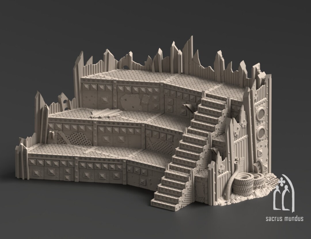 Space Terraces A - Warpzel Orc Space World - 3d Printed Scenery for ...