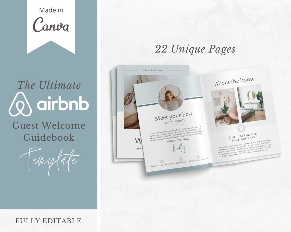 The Ultimate Airbnb Guest Welcome Guidebook Template Made in | Etsy