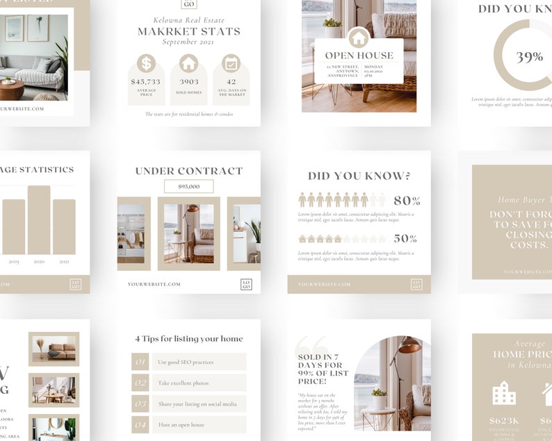 The Ultimate Real Estate Bundle Template Made in Canva | Realtor ...