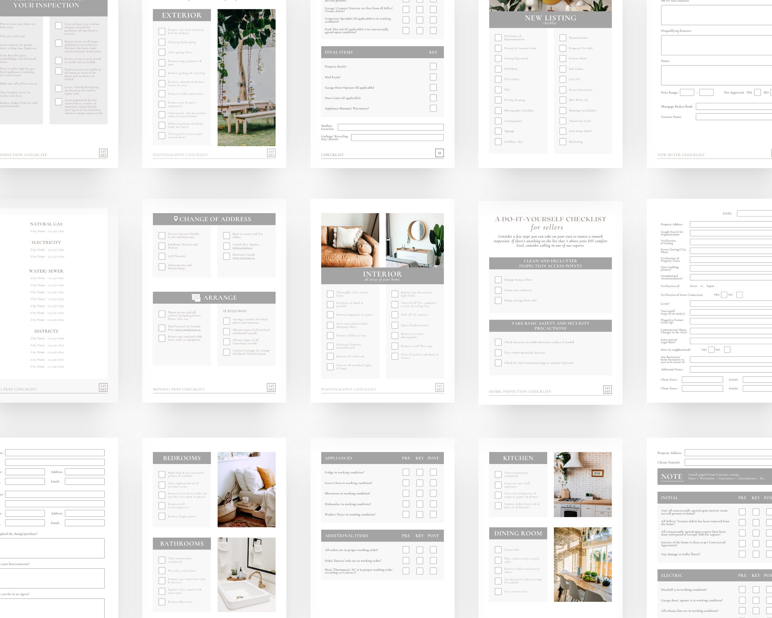 The Ultimate Real Estate Checklist Bundle Template Made in Canva ...