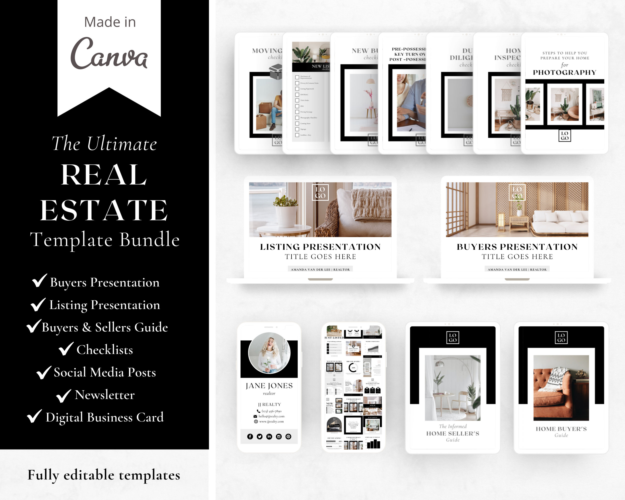 The Ultimate Real Estate Bundle Template Made in Canva - Etsy