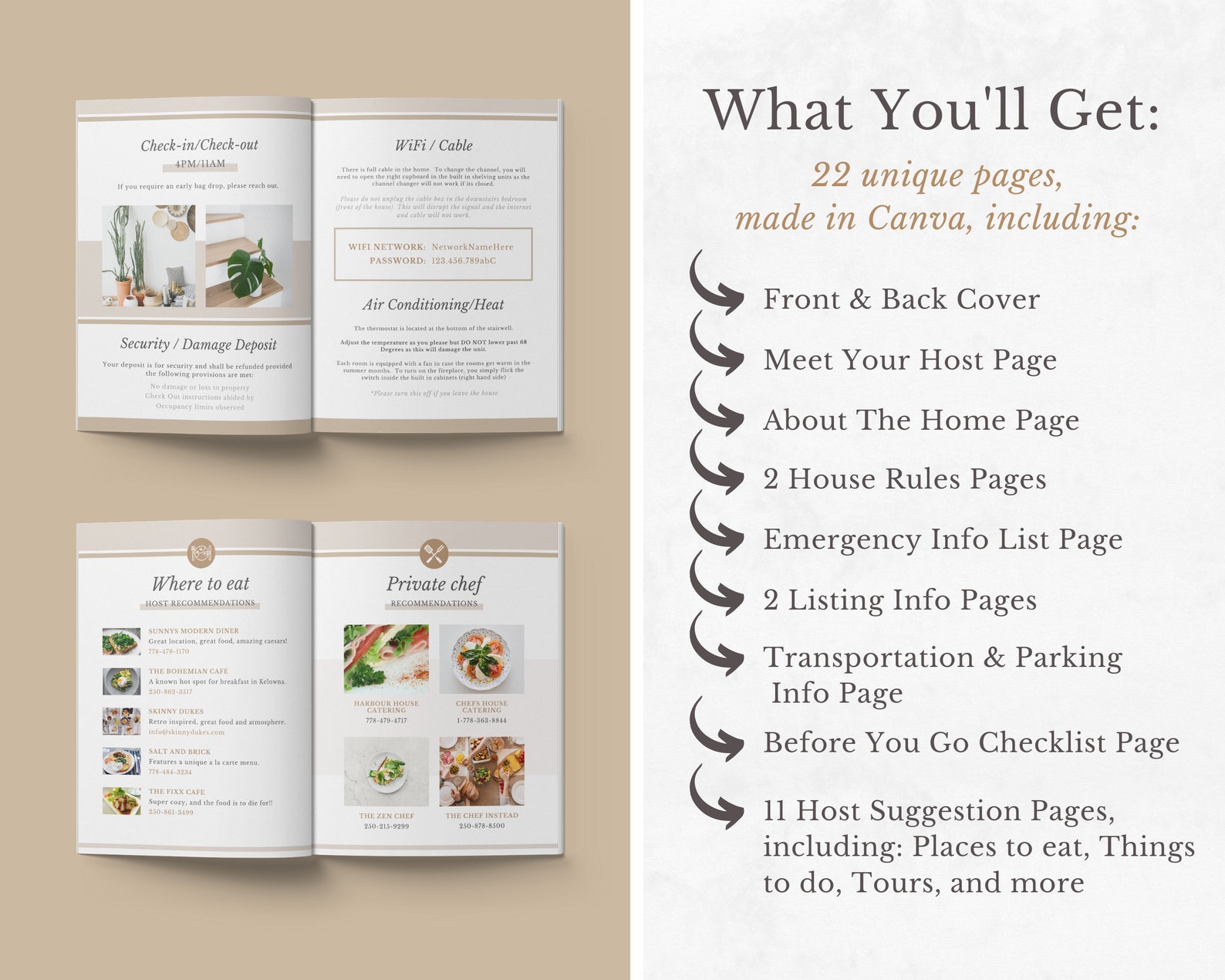 The Ultimate Airbnb Guest Welcome Guidebook Template Made in | Etsy