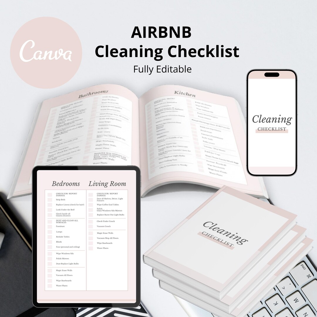 Airbnb Cleaning Checklist - Vacation Rental Housekeeping - Etsy