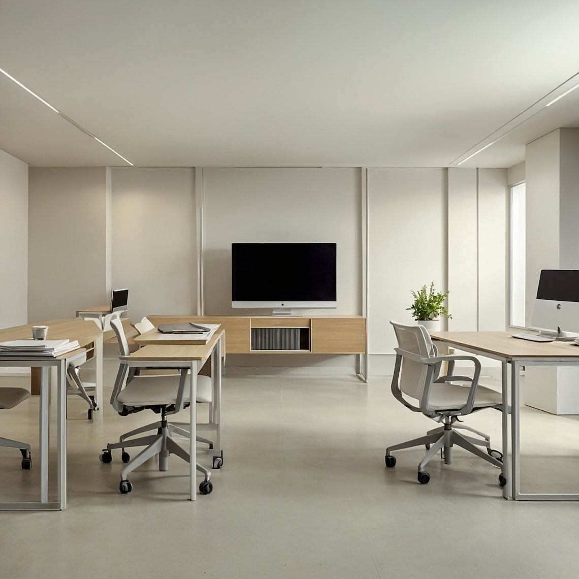 Modern Neutral Office Zoom Background: Set of 9 (JPG) - Etsy